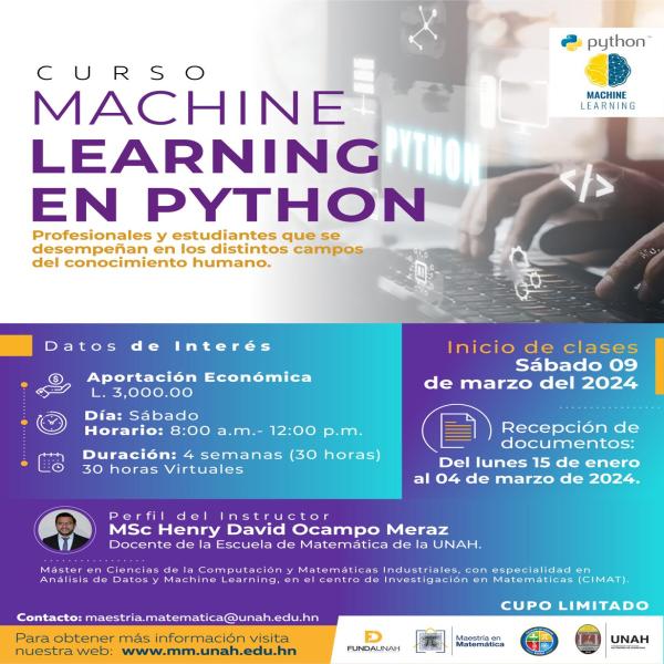 Curso: Machine Learning en Python | RDS - Eventos.hn